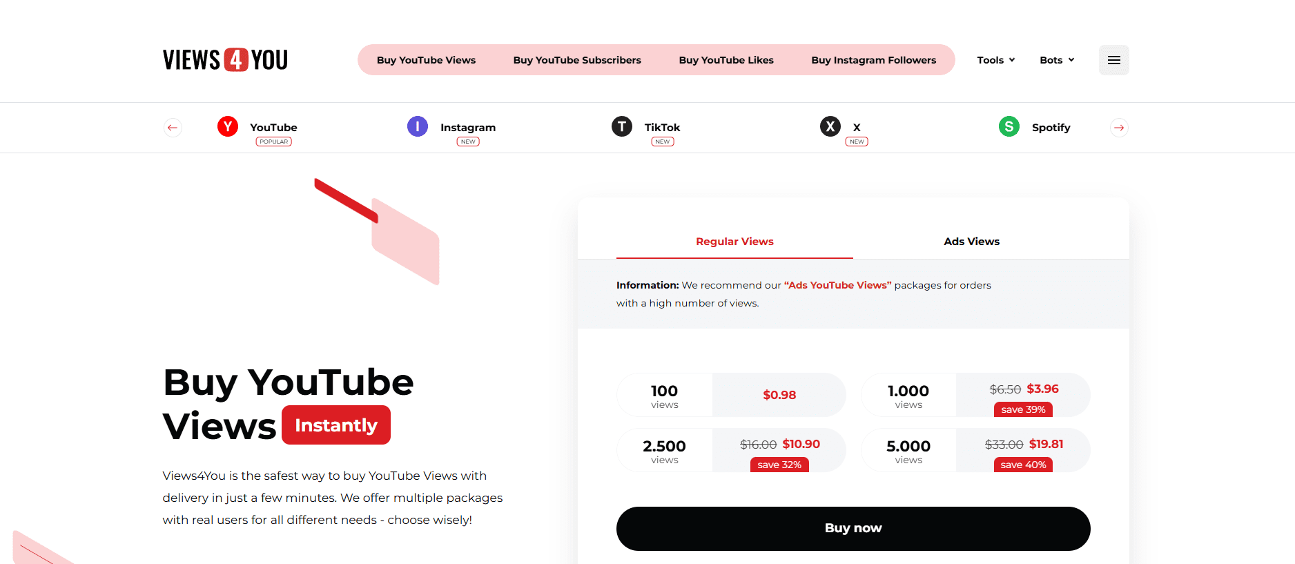 11 Best Sites To Buy YouTube Views (Instant & Cheap)